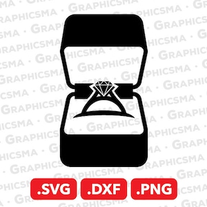 Wedding Ring Box SVG File, Wedding Ring Box DXF, Wedding Ring Box Png ...