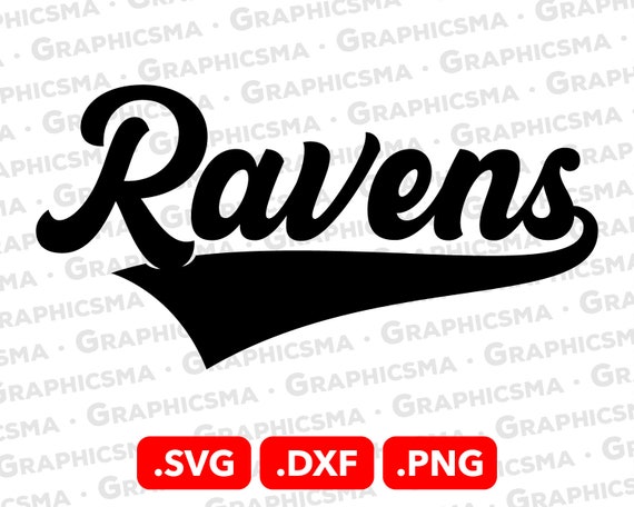 Baseball Style Name SVG File Ravens SVG File Raven Dxf | Etsy