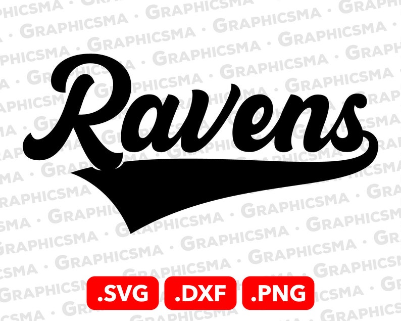 Baseball Style Name SVG File, Ravens SVG File, Raven Dxf Cricut ...