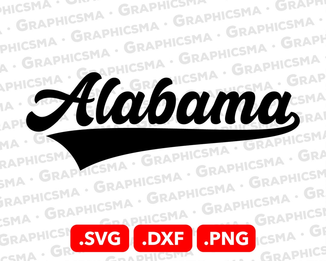 Baseball Style Name SVG File, Alabama SVG File, Cricut Baseball Styles ...