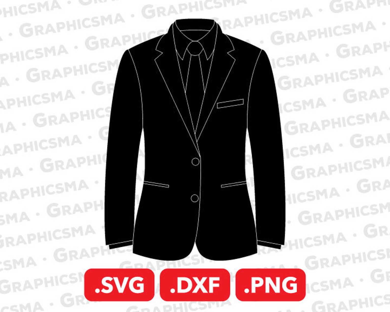 Suit SVG File Suit DXF Suit Png Blazer Svg Man Suit Svg | Etsy