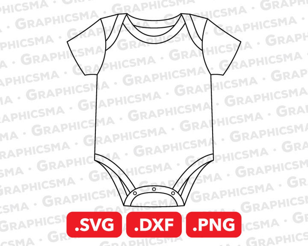 Baby Bodysuit SVG File, Baby Bodysuit DXF, Baby Rompers Png, Baby ...