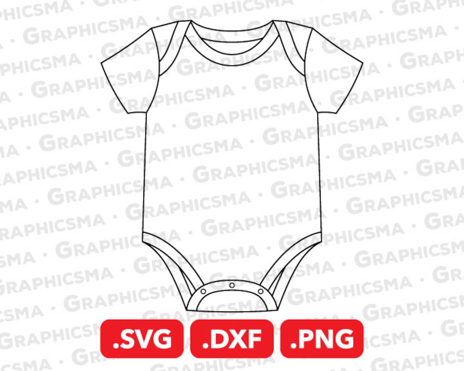 Baby Bodysuit SVG File, Baby Bodysuit DXF, Baby Rompers Png, Baby ...