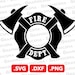 Fire Department Logo SVG File, Fire Brigade Symbol DXF, Monogram ...