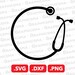 Stethoscope SVG File, Stethoscope Monogram DXF, Stethoscope Monogram ...