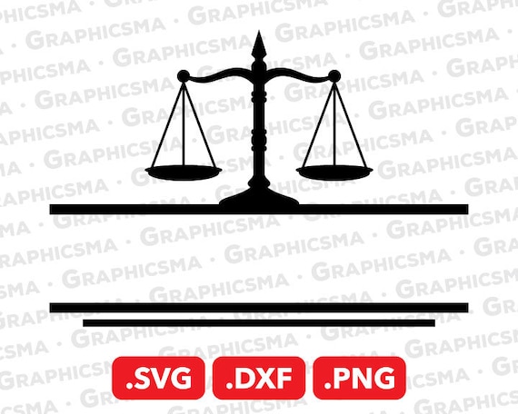 Scales of Justice SVG File Scales of Justice DXF Scales of | Etsy