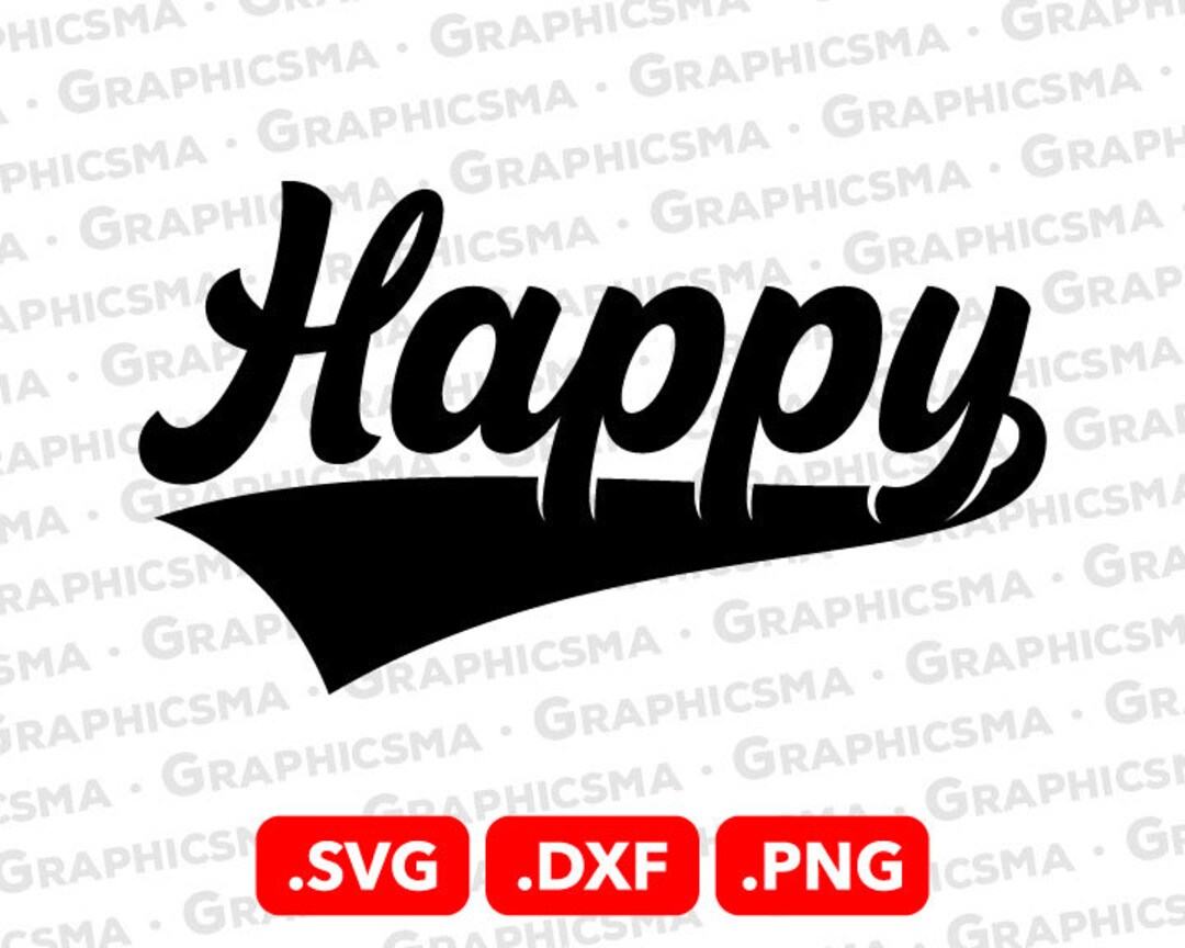 Baseball Style Name SVG File, Happy SVG File, Cricut Happy Baseball ...