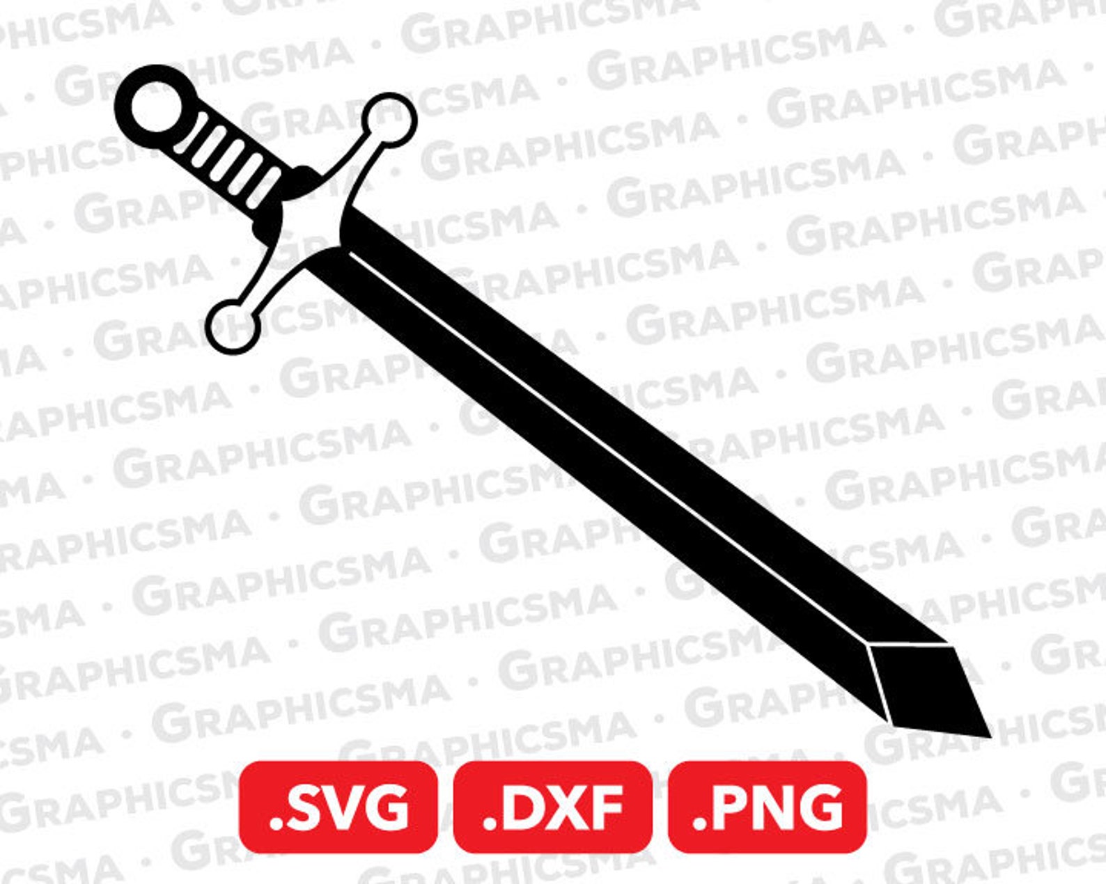 Sword SVG File, Sword DXF, Sword Png, Fighting Sword Svg, Knight Sword ...