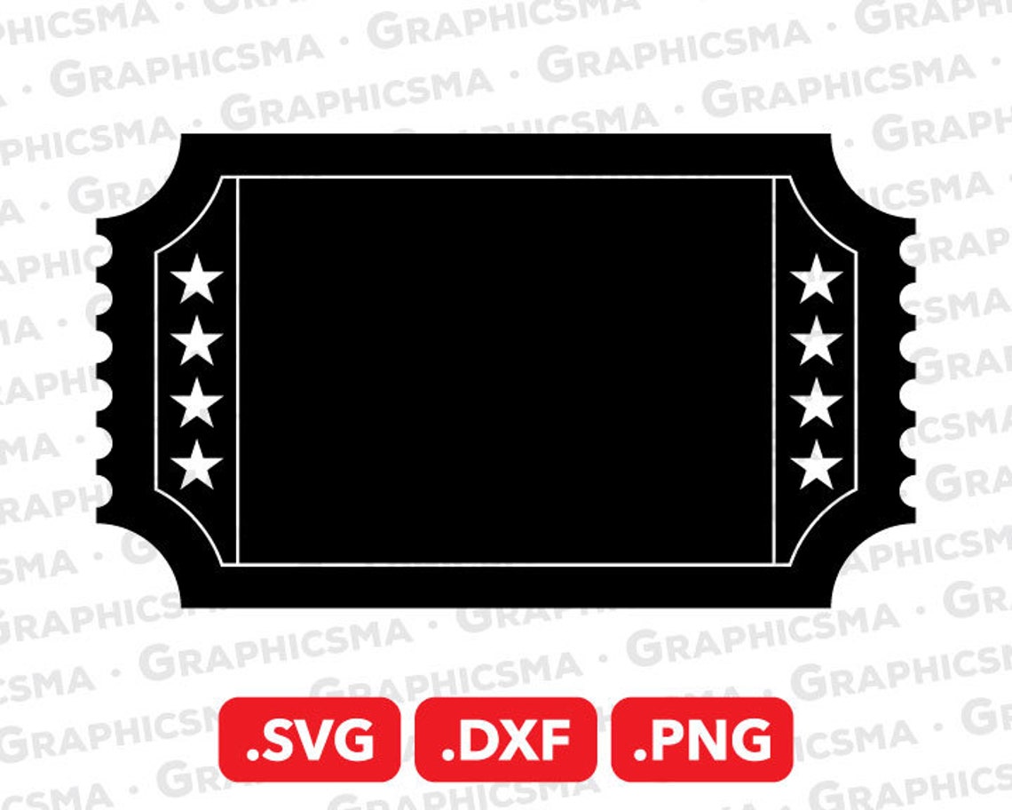 Ticket SVG File Ticket DXF Ticket Png Ticket Template Svg - Etsy Canada