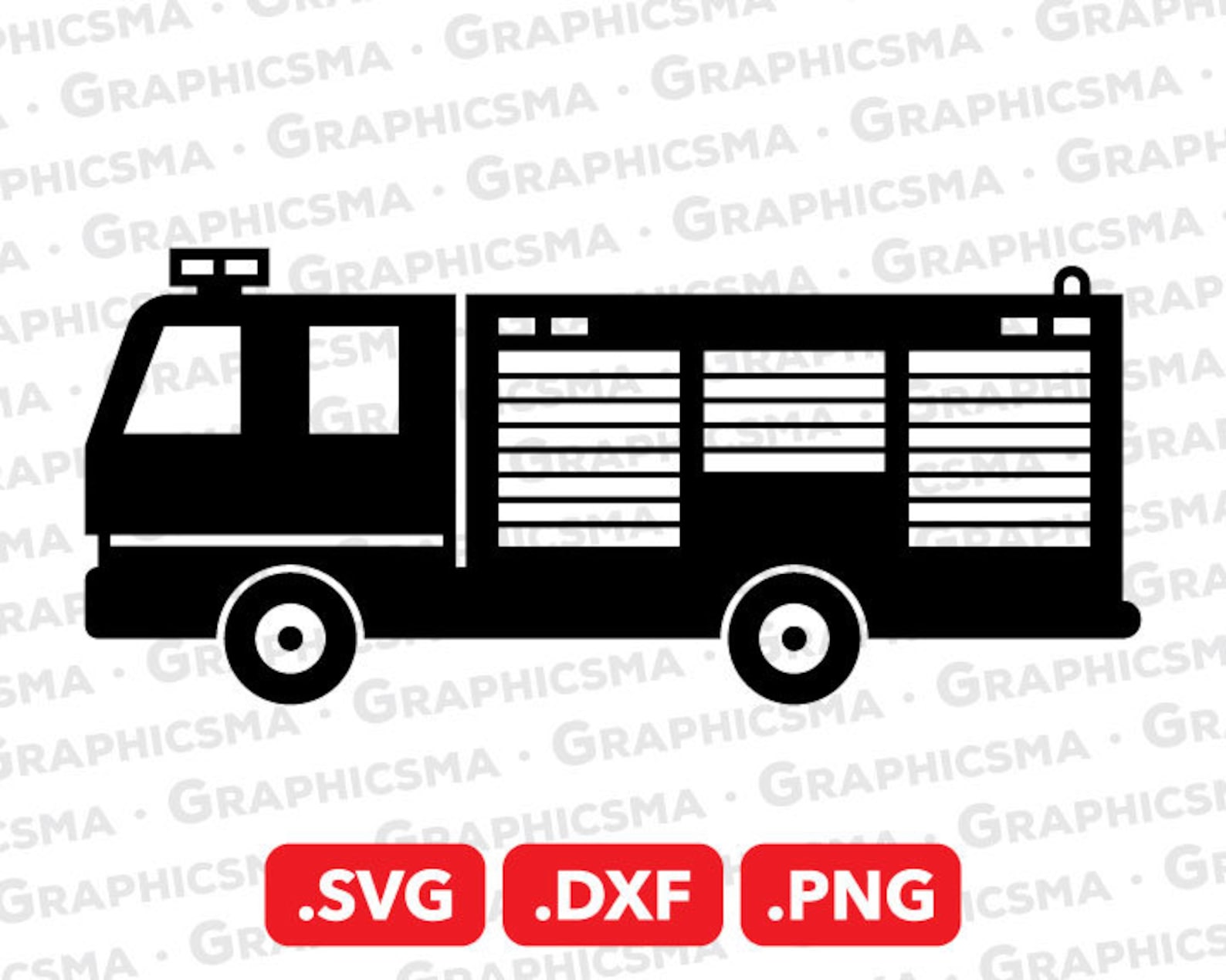 Fire Engine SVG File Fire Engine DXF Fire Fighter Truck Png - Etsy