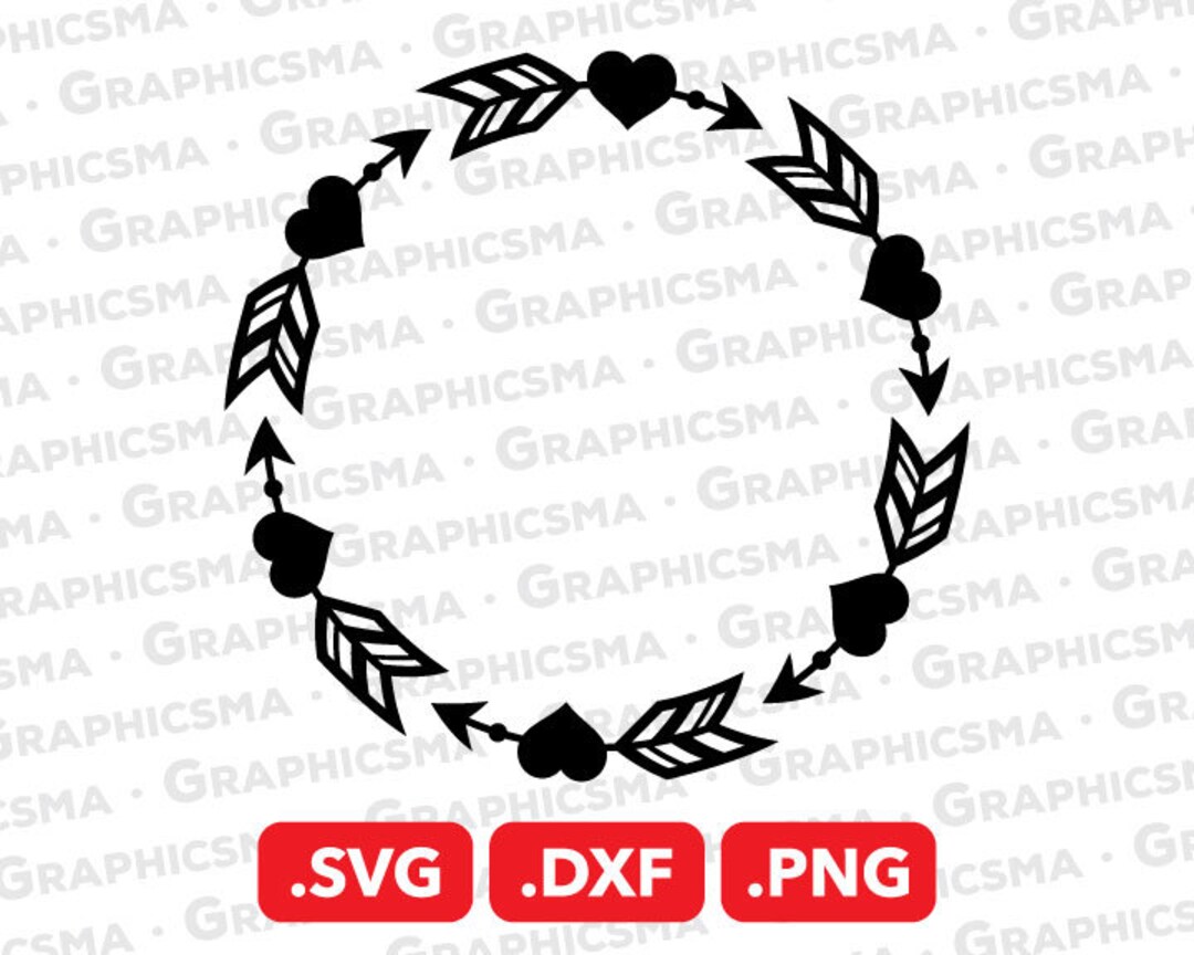 Arrow Monogram SVG File, Arrow Monogram DXF, Arrow Monogram Png, Love ...