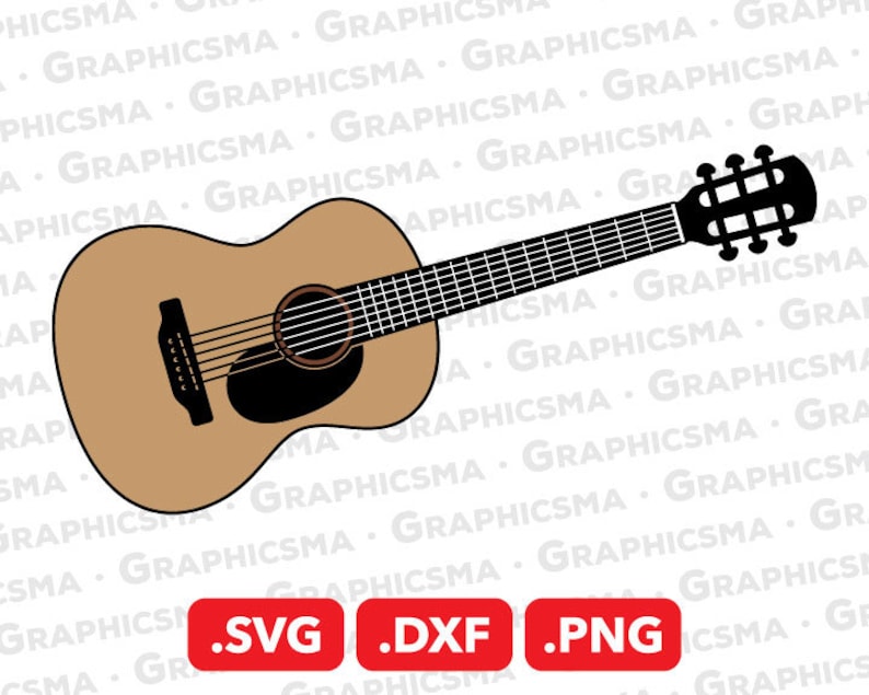 Guitar SVG File, Acoustic Guitar DXF, Guitar Tumbler Png Svg, Guitarist ...