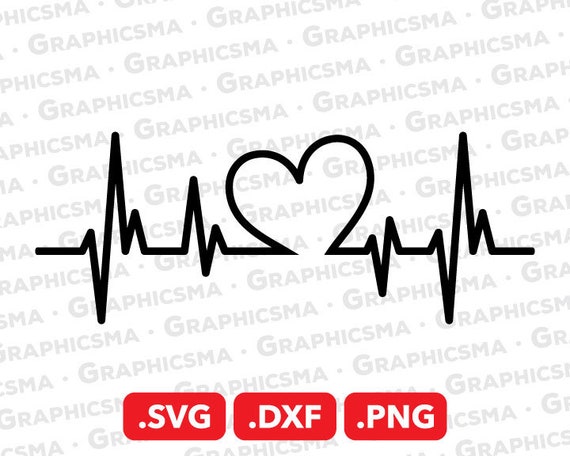 Heart Beat Love SVG File Heart Beat Love DXF Heart Beat Love | Etsy