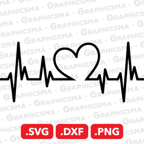 Heart Beat Svg - Etsy