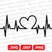 Heart Beat Love SVG File, Heart Beat Love DXF, Heart Beat Love Png ...