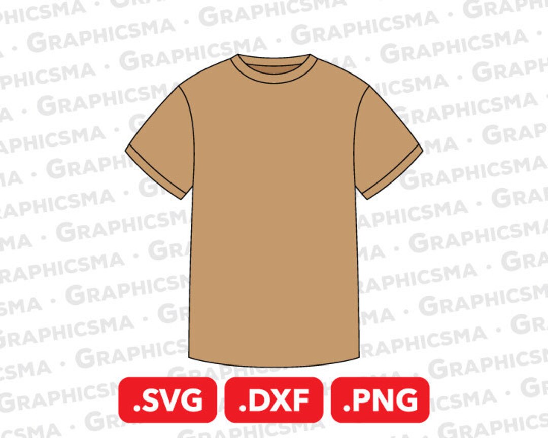 Tshirt SVG File, T-shirt DXF, T Shirt Png, Round Neck T Shirt Svg, Tee ...