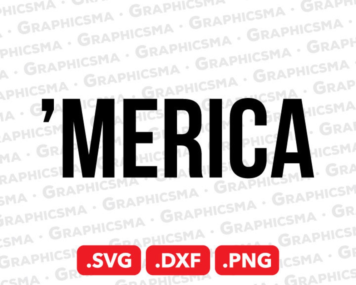 America SVG File America DXF America Png Merica Svg - Etsy