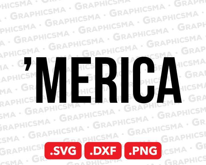 America SVG File America DXF America Png Merica Svg | Etsy