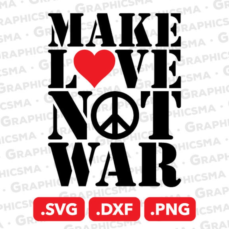 Make Love Not War - Etsy
