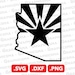 Arizona Flag Map SVG File, Arizona Flag Map DXF, Arizona Flag Map Png ...