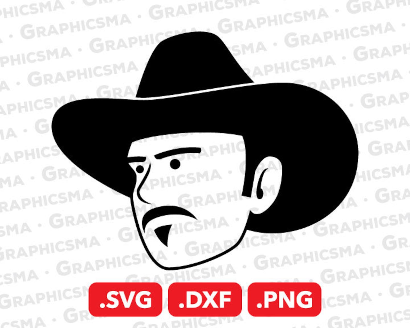 Cowboy SVG File Cowboy DXF Cowboy Png Cowboy Head Svg - Etsy