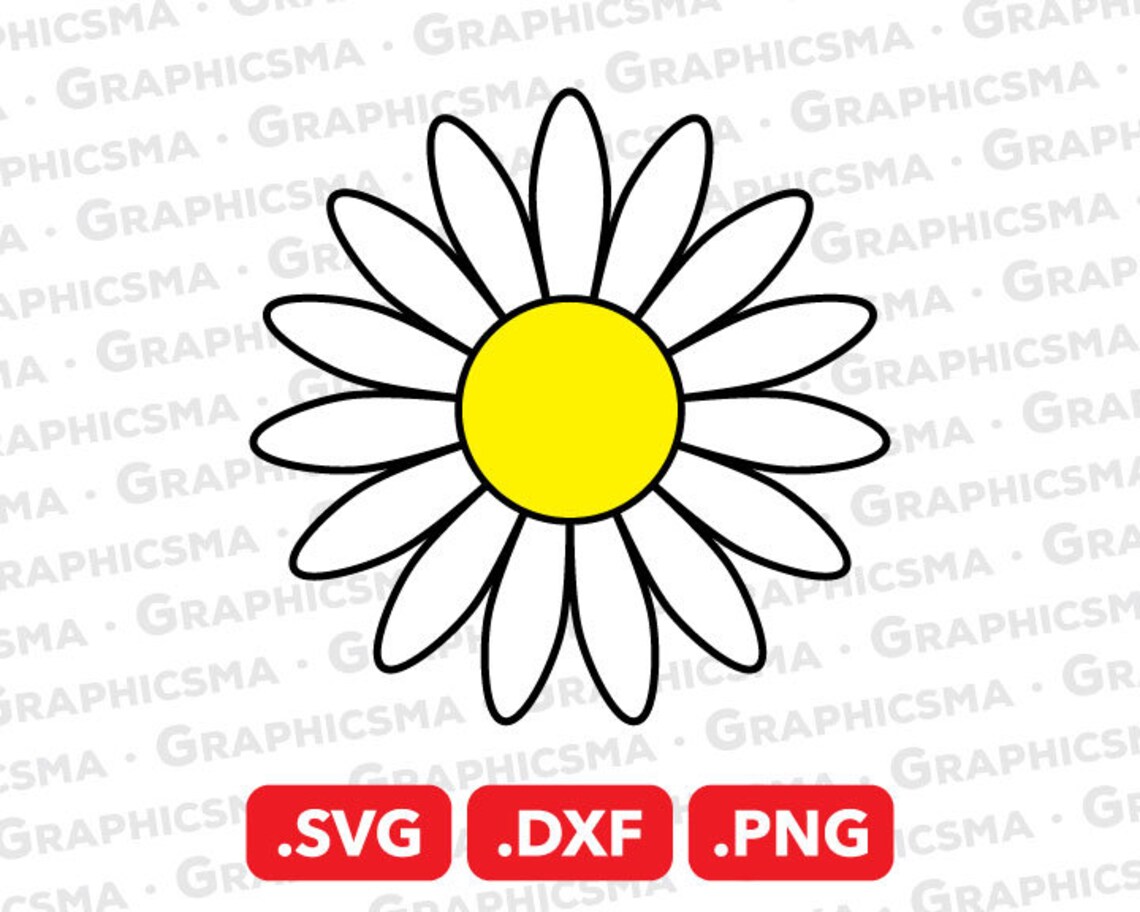 Daisy SVG File, Daisy DXF, Daisy Png, Daisy Flower Svg, Daisy Flower ...