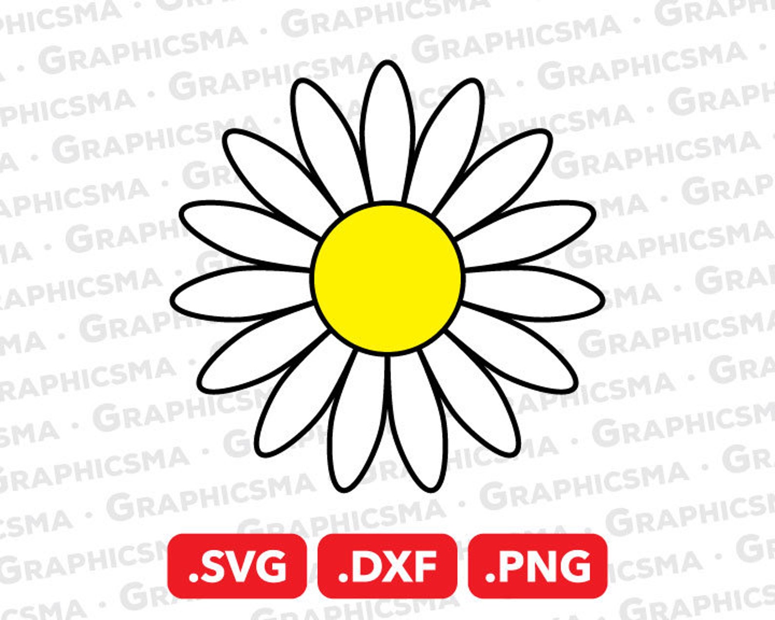 Daisy SVG File, Daisy DXF, Daisy Png, Daisy Flower Svg, Daisy Flower ...