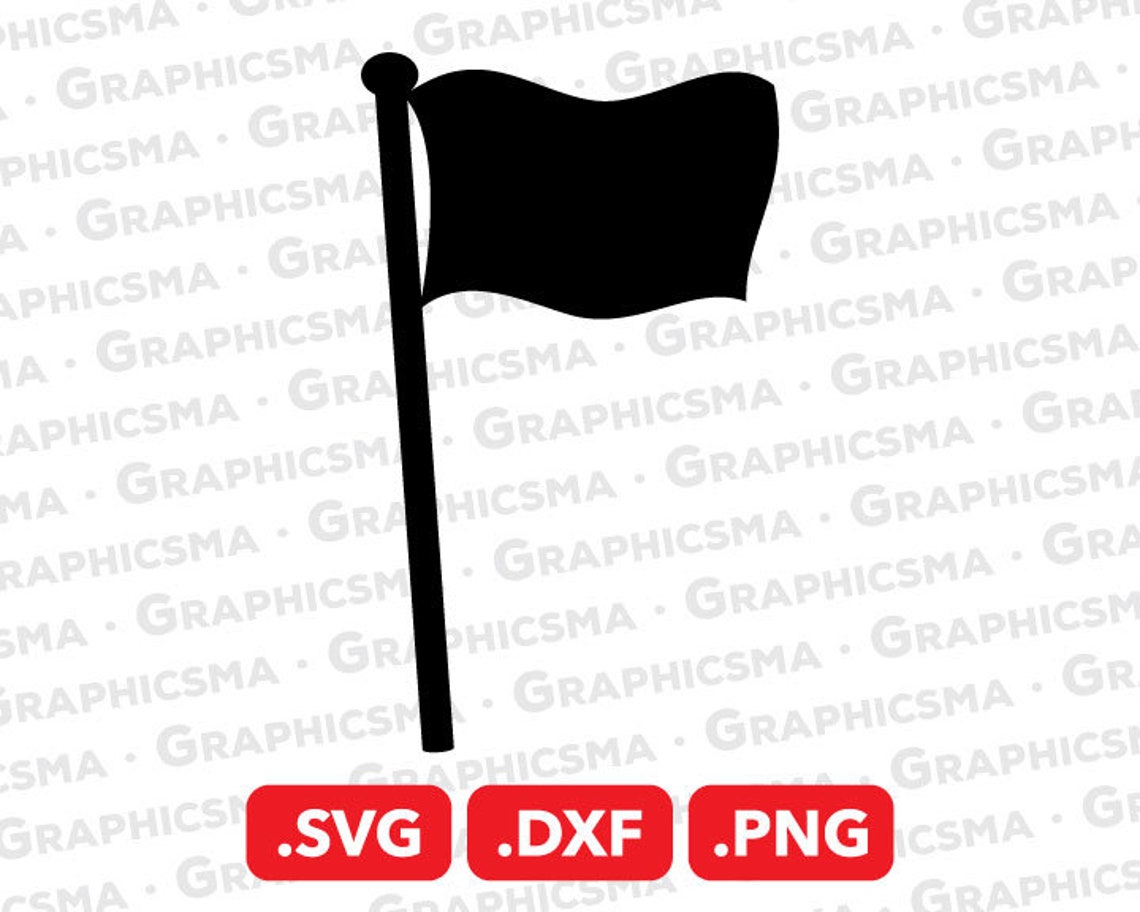 Silhouette Flag SVG File Flag DXF Flag Png Black Flag Svg - Etsy