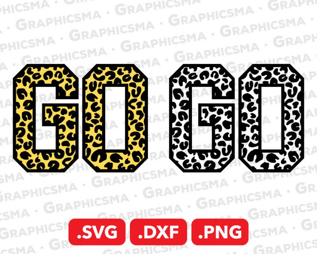 Go Leopard Pattern SVG File, Go Leopard DXF, Football Go Leopard Png ...