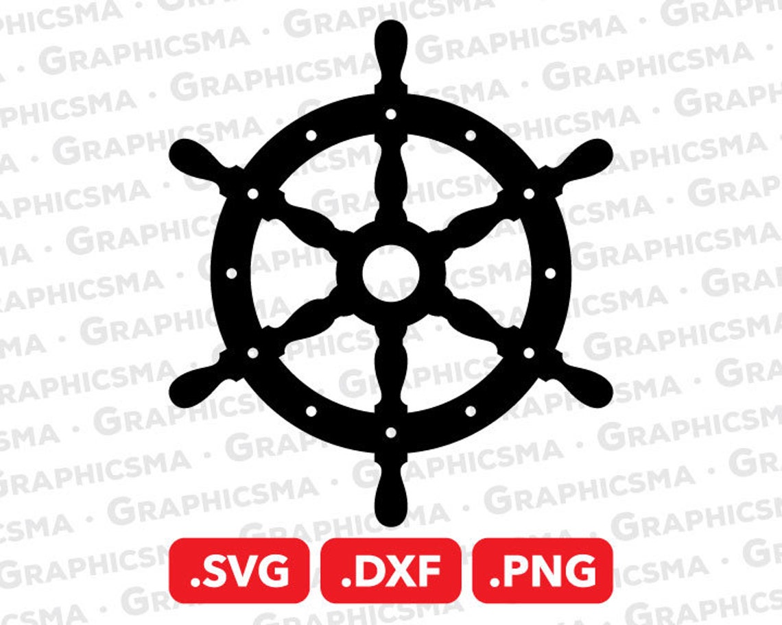 Ship Steering Wheel SVG File, Ship Steering Wheel DXF, Ship Steering ...