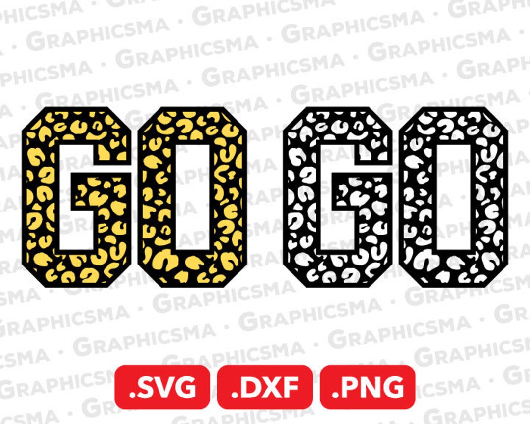 Go Leopard Pattern SVG File, Go Leopard DXF, Football Go Leopard Png ...
