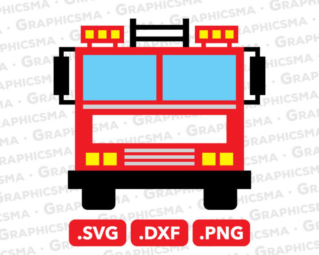 Fire Engine SVG File, Fire Engine DXF, Fire Engine Png, Fire Brigade ...