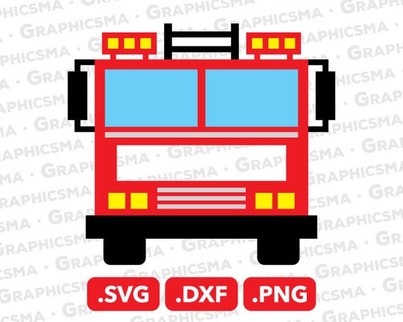 Fire Engine SVG File Fire Engine DXF Fire Engine Png Fire | Etsy