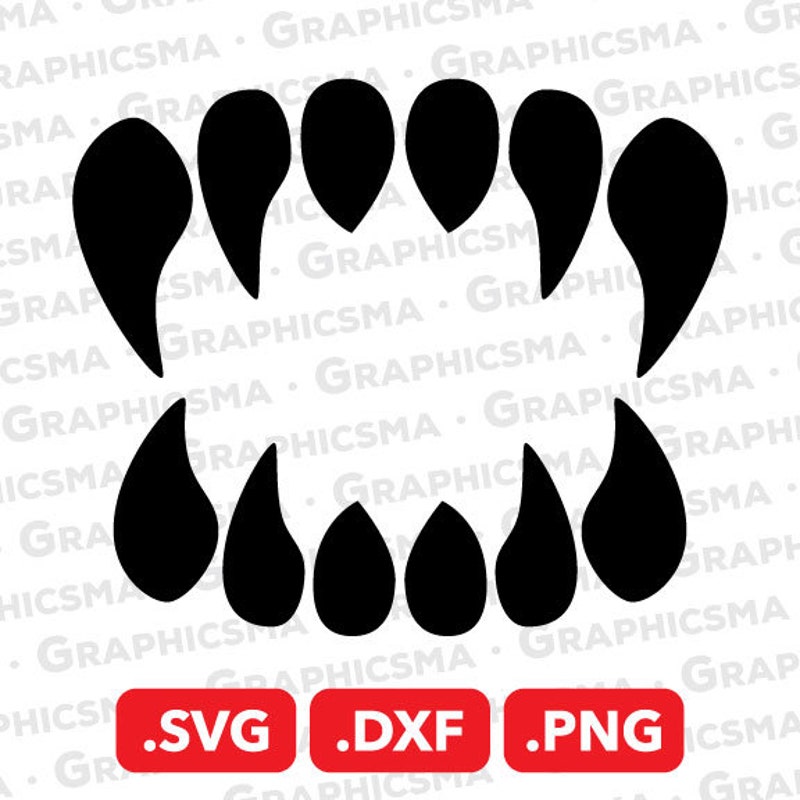 Monster Teeth Svg - Etsy