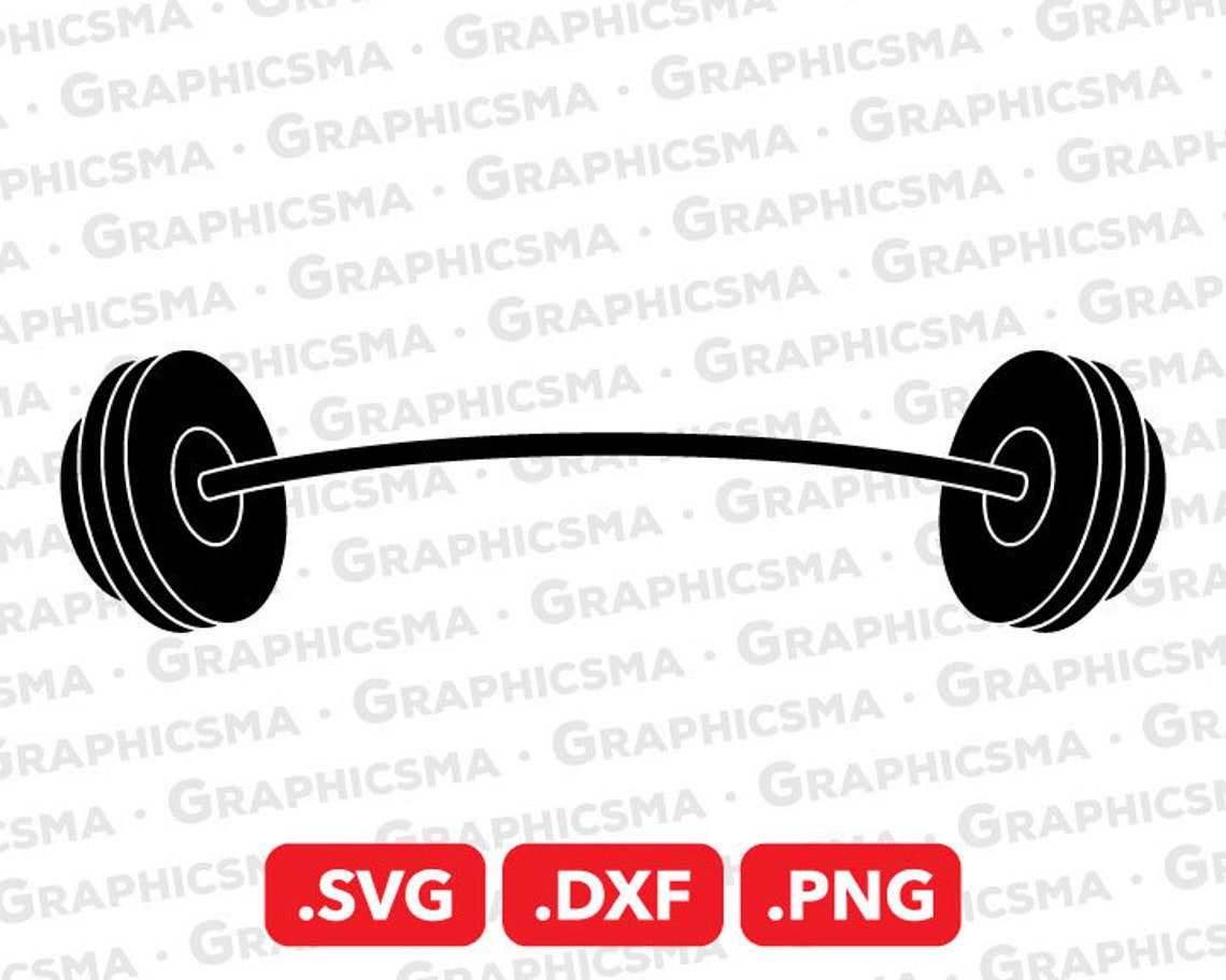 Barbell SVG File Barbell DXF Barbell Png Barbell Silhouette - Etsy