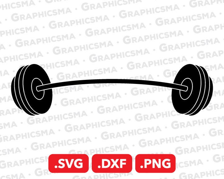 Barbell SVG File Barbell DXF Barbell Png Barbell Silhouette | Etsy