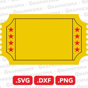 Ticket SVG File Ticket DXF Ticket Png Ticket Template Svg - Etsy Canada
