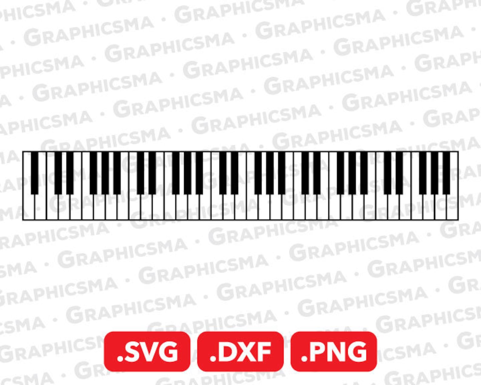 Piano Keyboard SVG File Piano DXF Piano Png Piano Keyboard | Etsy