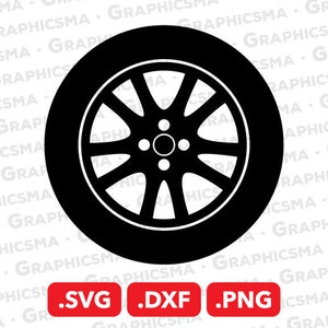 Wheel SVG File, Wheel DXF, Wheel Png, Tyre Svg, Car Wheel Tyre Svg, Car ...