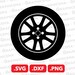 Wheel SVG File, Wheel DXF, Wheel Png, Tyre Svg, Car Wheel Tyre Svg, Car ...