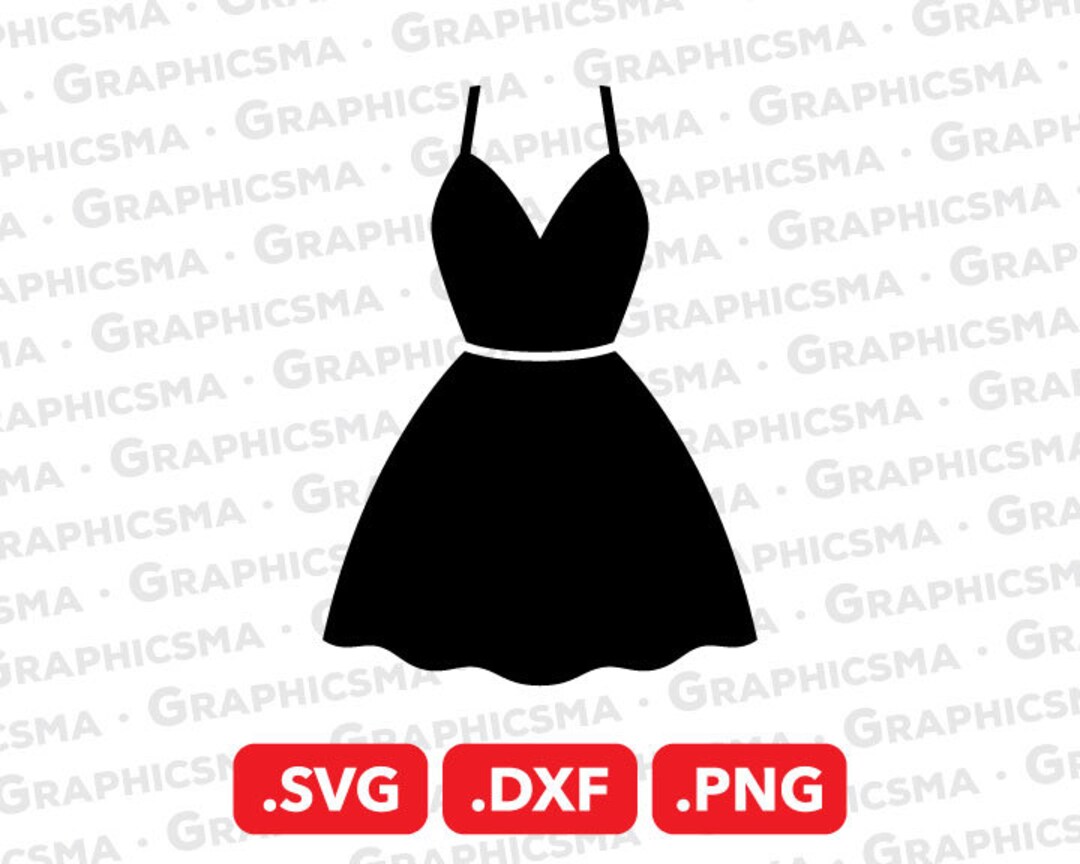 Woman Dress Svg File Dress Dxf Dress Png Gown Dress Svg Women Dress Svg Gown Svg Party