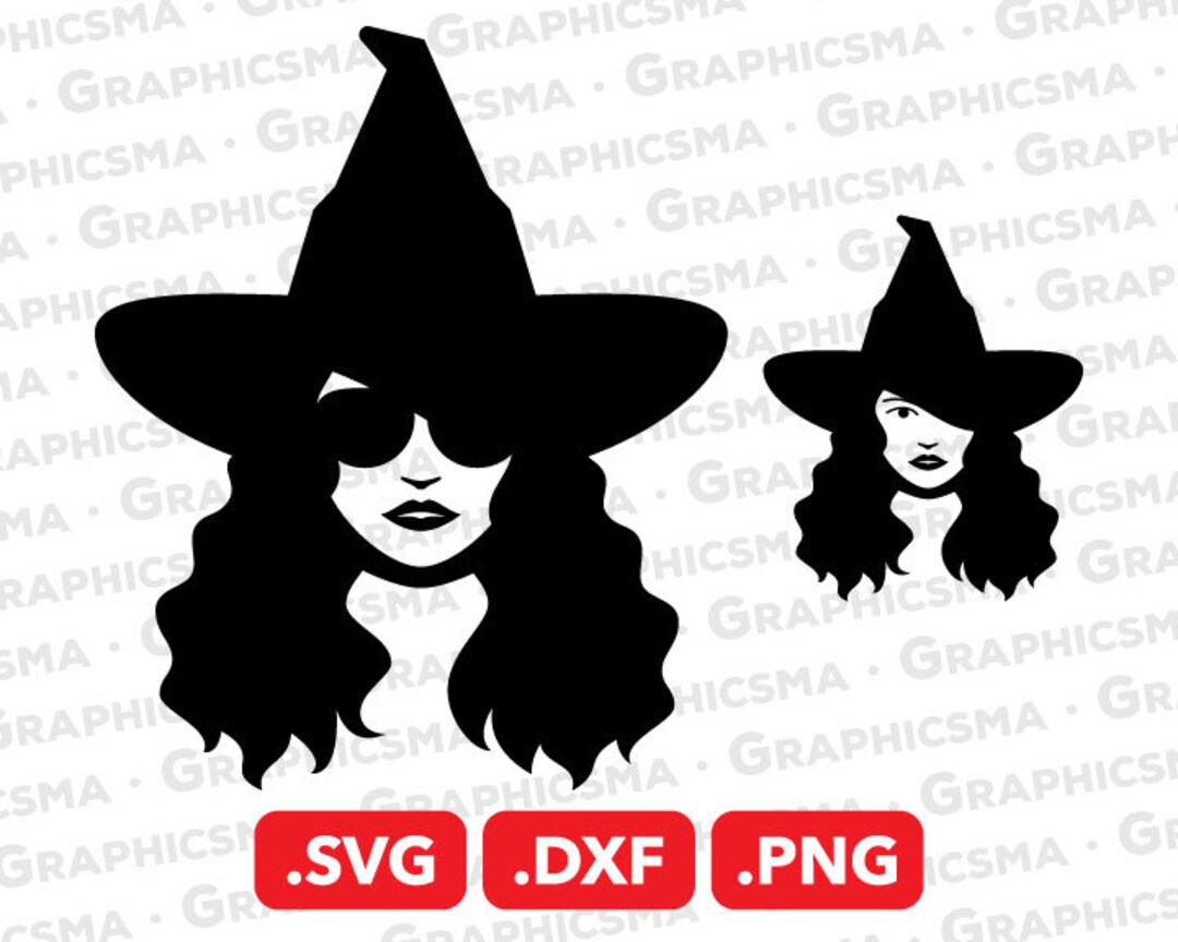 Witch SVG File, Witch DXF, Witch Png, Halloween Svg, Pretty Witch Girl ...