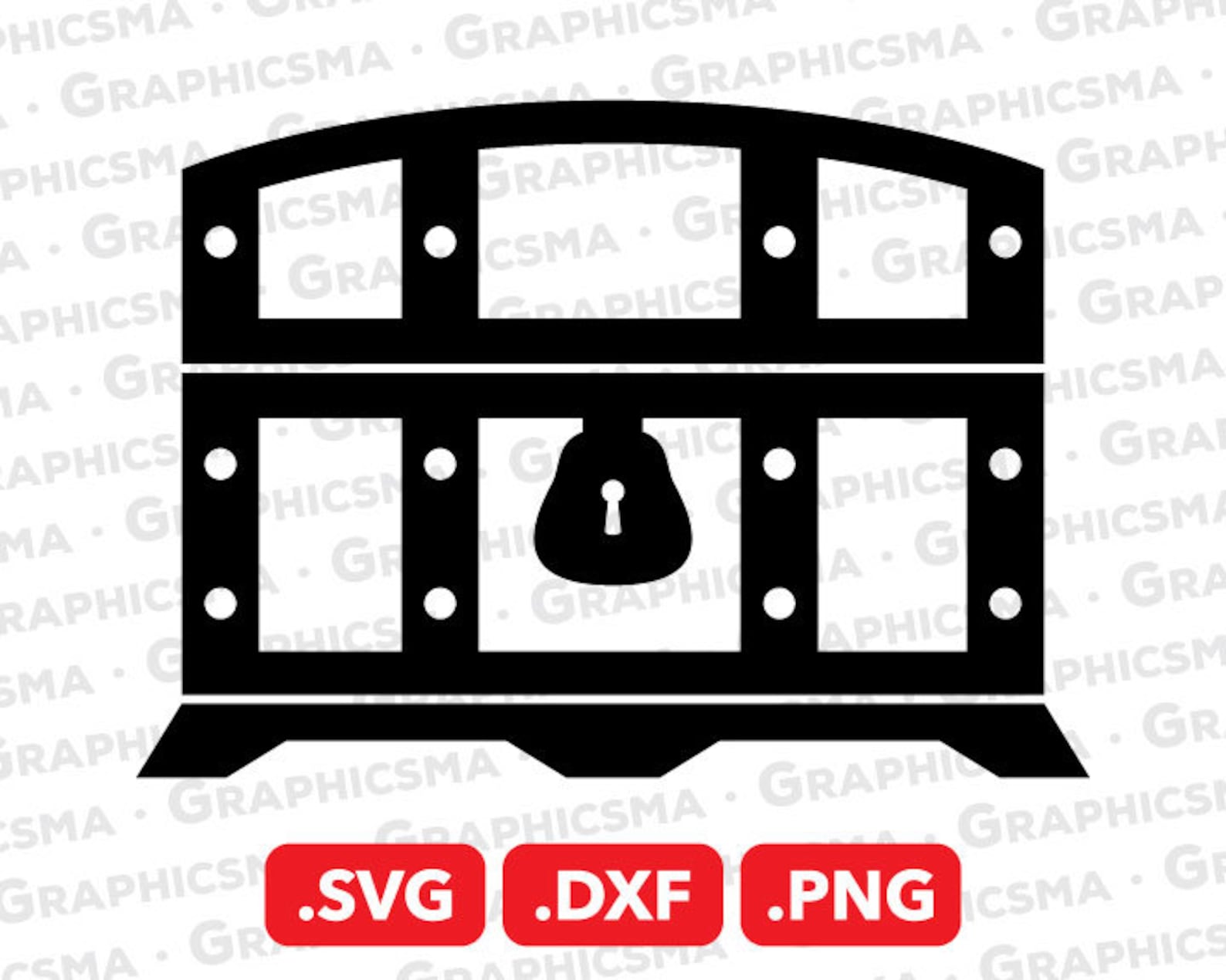 Treasure Chest SVG File Treasure Chest DXF Treasure Chest - Etsy