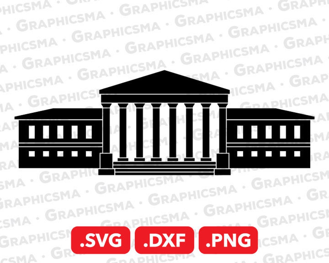 Court SVG File, Court of Justice DXF, Court Building, Lawyer Judge ...