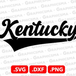 Baseball Style Name SVG File, Kentucky SVG File, Cricut Baseball Ribbon ...