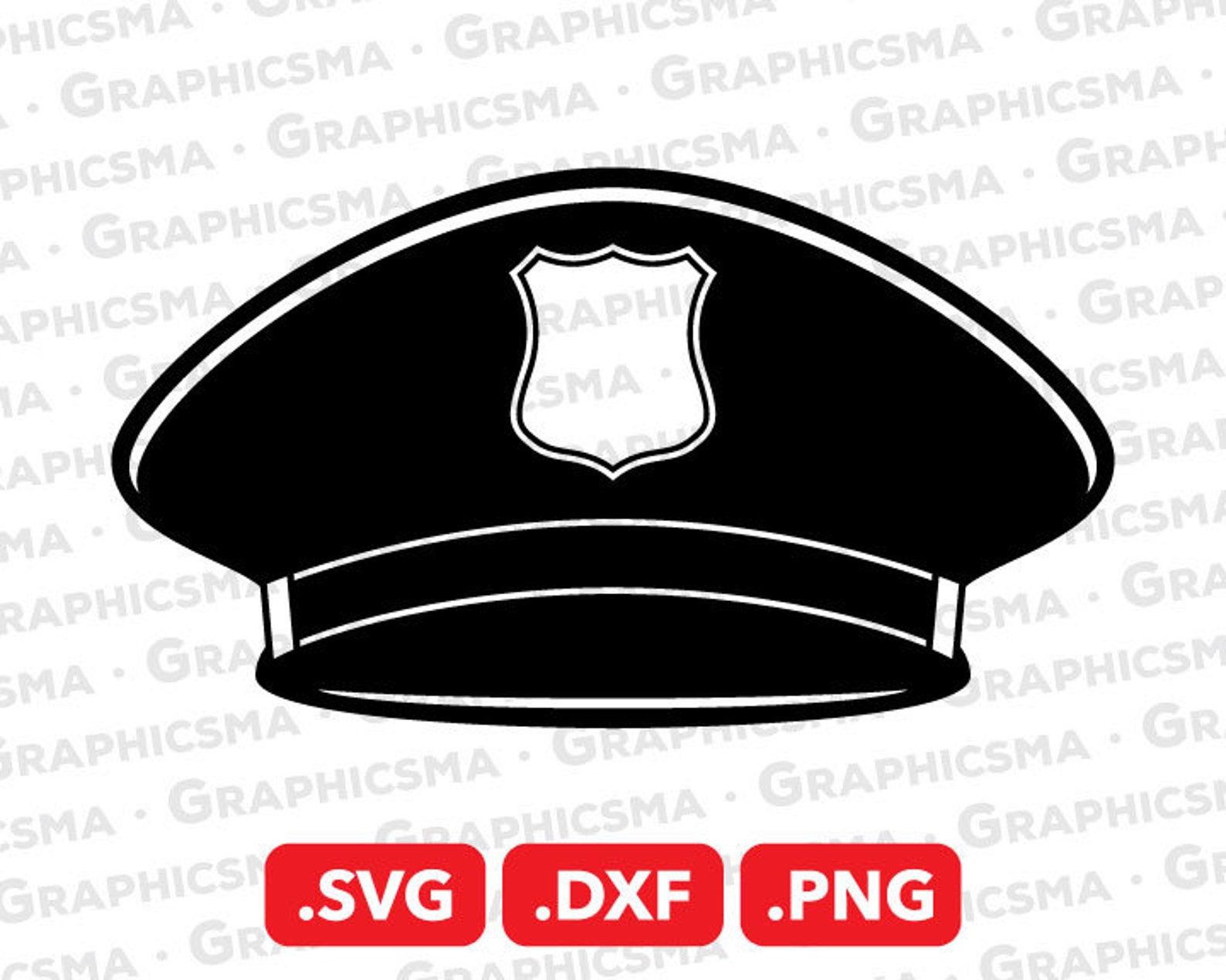 Police Hat SVG File, Police Hat DXF, Police Hat Png, Police Hat Svg ...