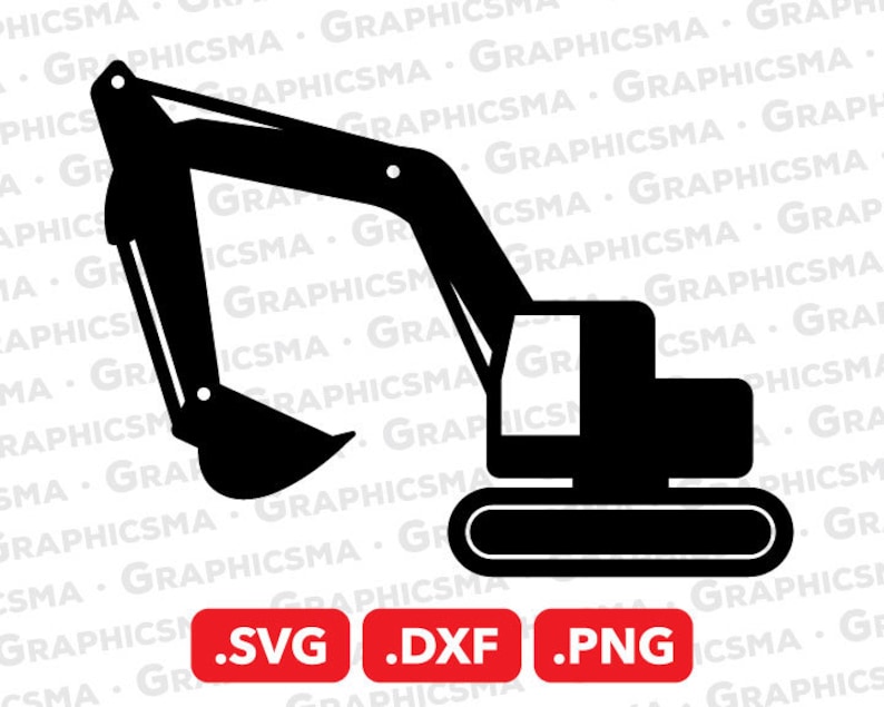 Bagger SVG-Datei, Bagger DXF, Bagger Png, Bagger Svg, Bagger Svg ...