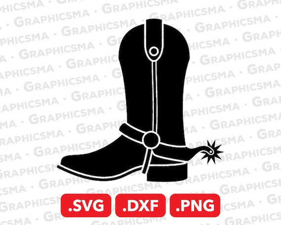 Cowboy Boots With Spurs Drawing