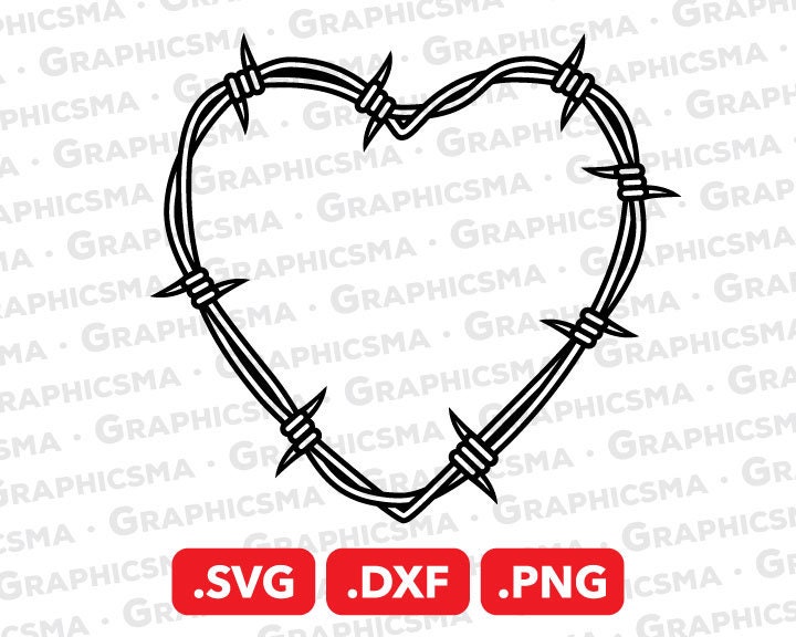 Love Wire SVG File Love Barbed Wire DXF Love Barbed Wire | Etsy