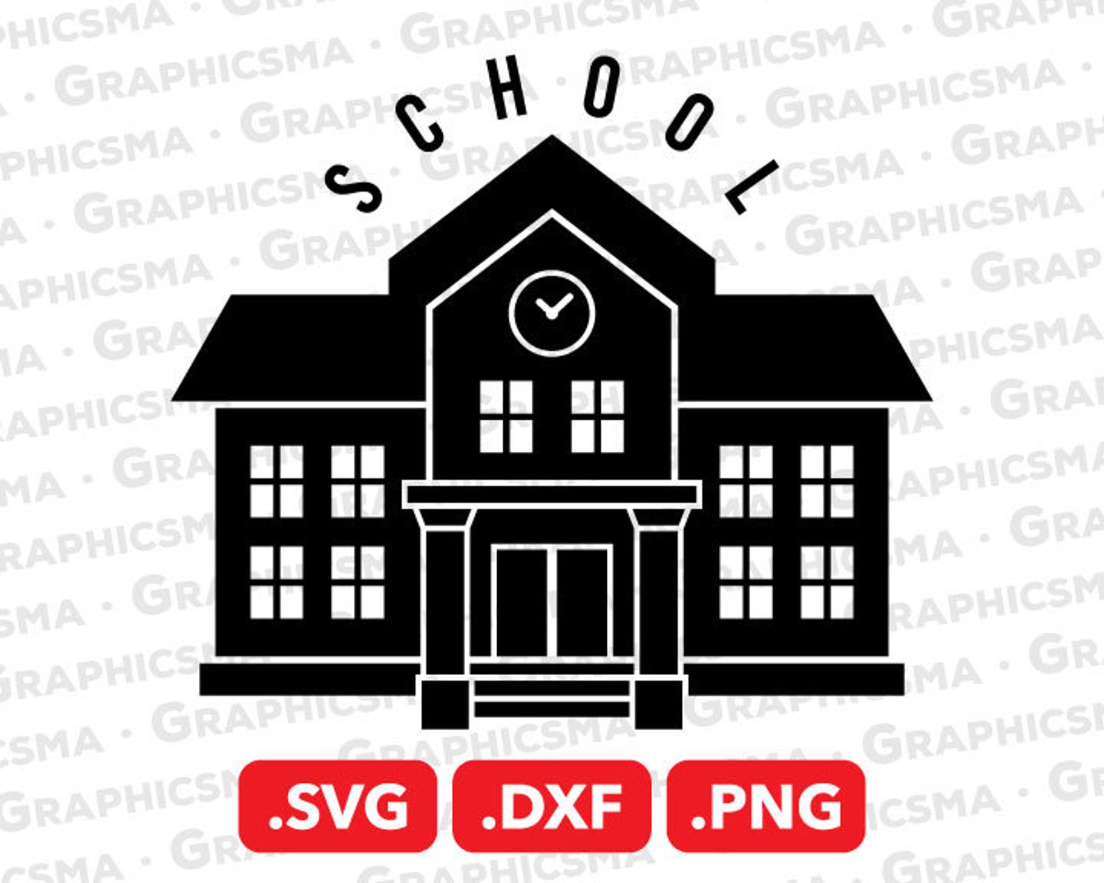 School SVG File School DXF School Png Preschool Svg Cut - Etsy
